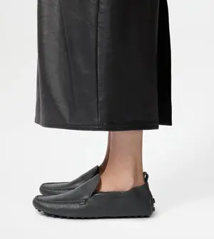 TOD'S Pebble Detail Slip-on Loafers - Grey