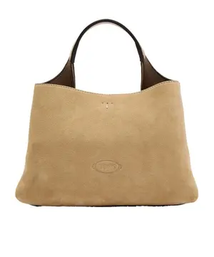 TOD'S Logo Handbag - Nude