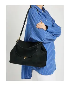 TOTEME T-lock Suede Top Handle Bag