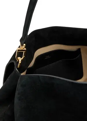 TOTEME T-lock Suede Top Handle Bag