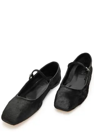 AeydĒ Uma Pony Hair Mary Jane Flats