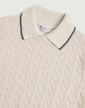 Brunello Cucinelli Sparkling Cable-knit Layered-effect Sweater