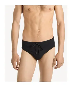 Balmain Monogram Swim Briefs In Nylon Elastane