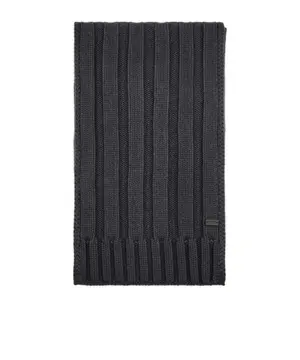 TOD'S Ribbed-knit Scarf - Black