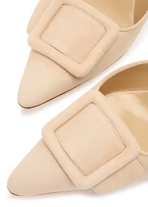 Manolo Blahnik Maysale 50 Suede Mules