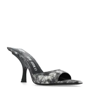 Attico The Ester Pointed Toe Mules - Black