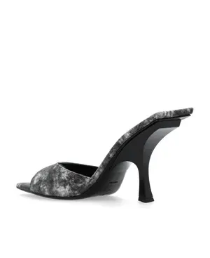 Attico The Ester Pointed Toe Mules - Black