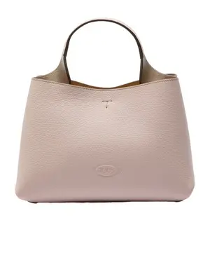 TOD'S Mini Leather Tote Bag - Nude