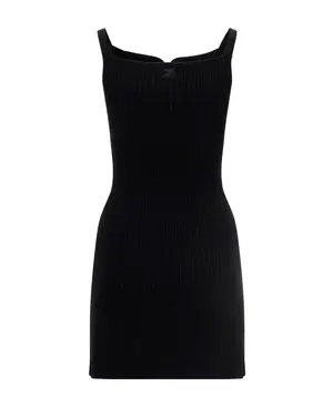 COURREGES Fitted Sweetheart-neck Mini Dress