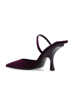 Attico The Ester Pointed Toe Slingback Pumps - Black