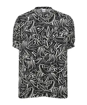 Aspesi Printed Short-sleeve Shirt - Black
