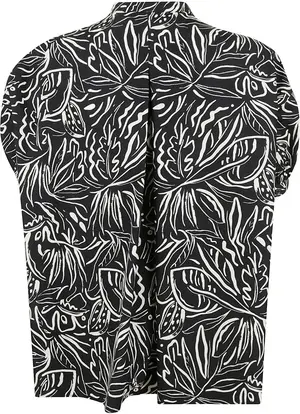 Aspesi Printed Short-sleeve Shirt - Black