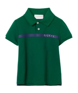 Gucci Baby Cotton Piquet Polo Shirt