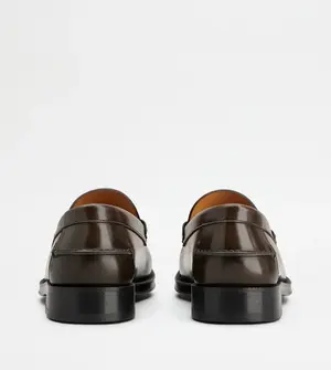 TOD'S Leather Loafers With Metal Inserts