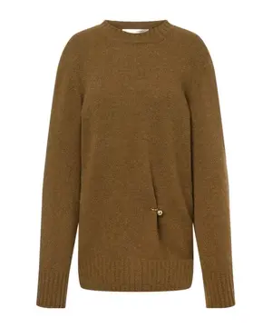 Philosophy Di Lorenzo Serafini Ring-embellished Knitted Jumper - Brown