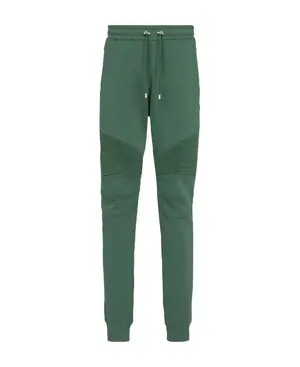Balmain Panelled Drawstring Track Pants - Green