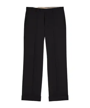 Valentino Garavani Straight-leg Wool Trousers - Black