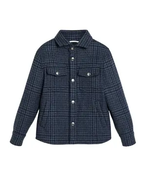 Brunello Cucinelli Prince Of Wales Checked Shirt Jacket - Denim