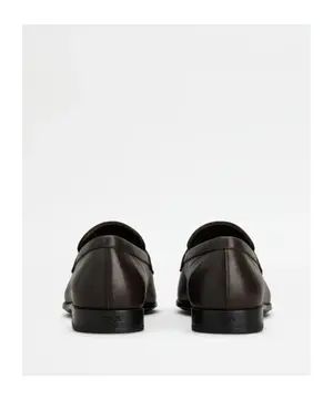 TOD'S Leather Loafers With T-bar Buckle