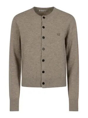 Acne Studios Long-sleeved Crewneck Cardigan - Gray