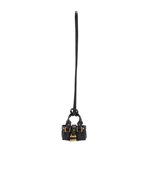 Chloé Paddington Leather Bag Charm - Black