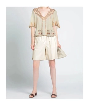 Isabel Marant Étoile Embroidered V-neck Short Sleeve Top