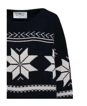 Etro Patterned Jacquard Knitted Jumper