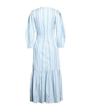 GANNI Striped Long Sleeve Maxi Dress