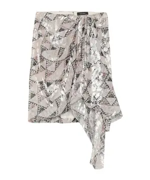 Isabel Marant Étoile Metallic Asymmetric Skirt
