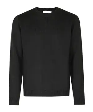 ROBERTO COLLINA Crew Neck Long Sleeve Sweater - Black