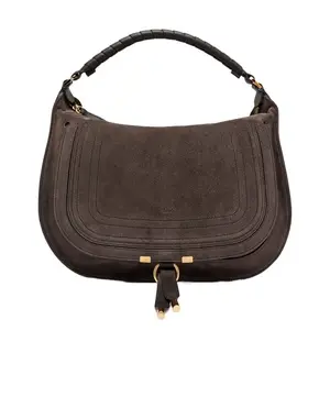 Chloé Marcie Medium Suede Shoulder Bag - Brown