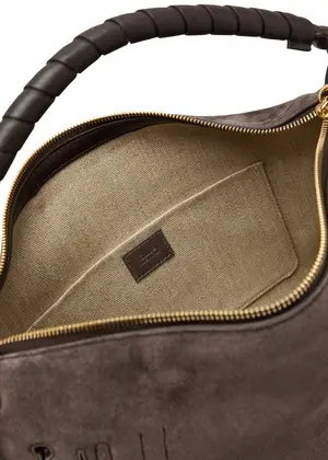 Chloé Marcie Medium Suede Shoulder Bag - Brown