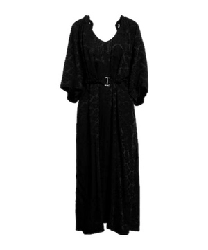 GANNI Long Dress With V-neck And 3/4 Sleeves