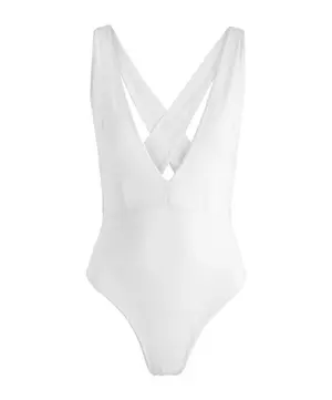 Max Mara Cristel Plunge Halterneck Swimsuit