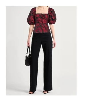 GANNI Peplum Floral Print Shirt