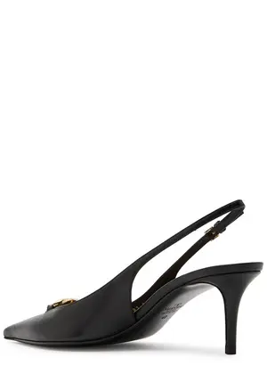 Valentino Garavani 60 Vlogo Leather Slingback Pumps
