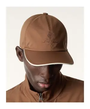 Loro Piana Bicolor Baseball Cap - Maroon/ivory