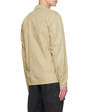 Stone Island Zip-up Shirt Jacket With Logo Detail