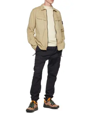 Stone Island Zip-up Shirt Jacket With Logo Detail