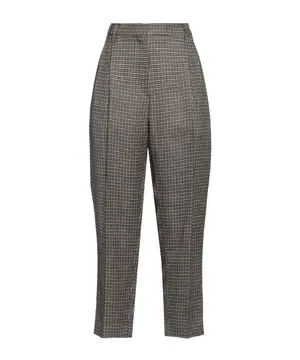 Brunello Cucinelli High-waisted Tweed Houndstooth Trousers