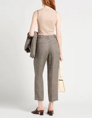 Brunello Cucinelli High-waisted Tweed Houndstooth Trousers