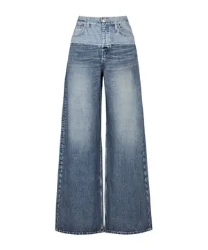 Rag & Bone Miramar Sofie Printed Chambray Trousers - Blue