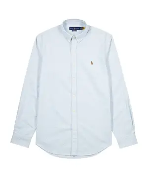 Polo Ralph Lauren Striped Piqué Cotton Oxford Shirt - White