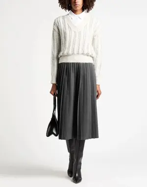 Brunello Cucinelli Open-knit Sequined V-neck Jumper