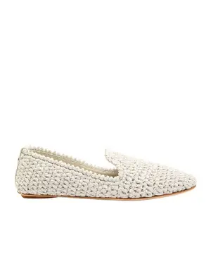 Moncler Woven Loafers - White
