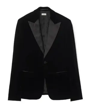 Burberry Velvet Tuxedo Jacket - Black