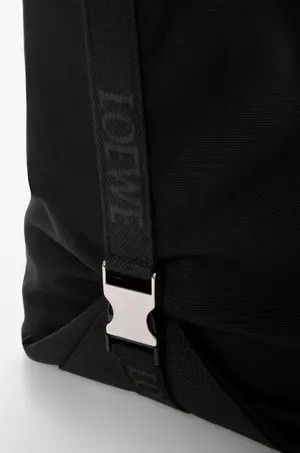 Loewe Flex Zipped Tote In Canvas And Suede