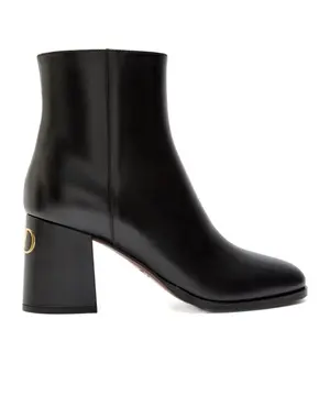 Valentino Garavani Fawcette Vlogo Leather Ankle Boots