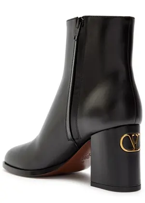 Valentino Garavani Fawcette Vlogo Leather Ankle Boots