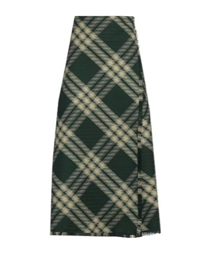 Burberry Wool Wrap Skirt With Fringes